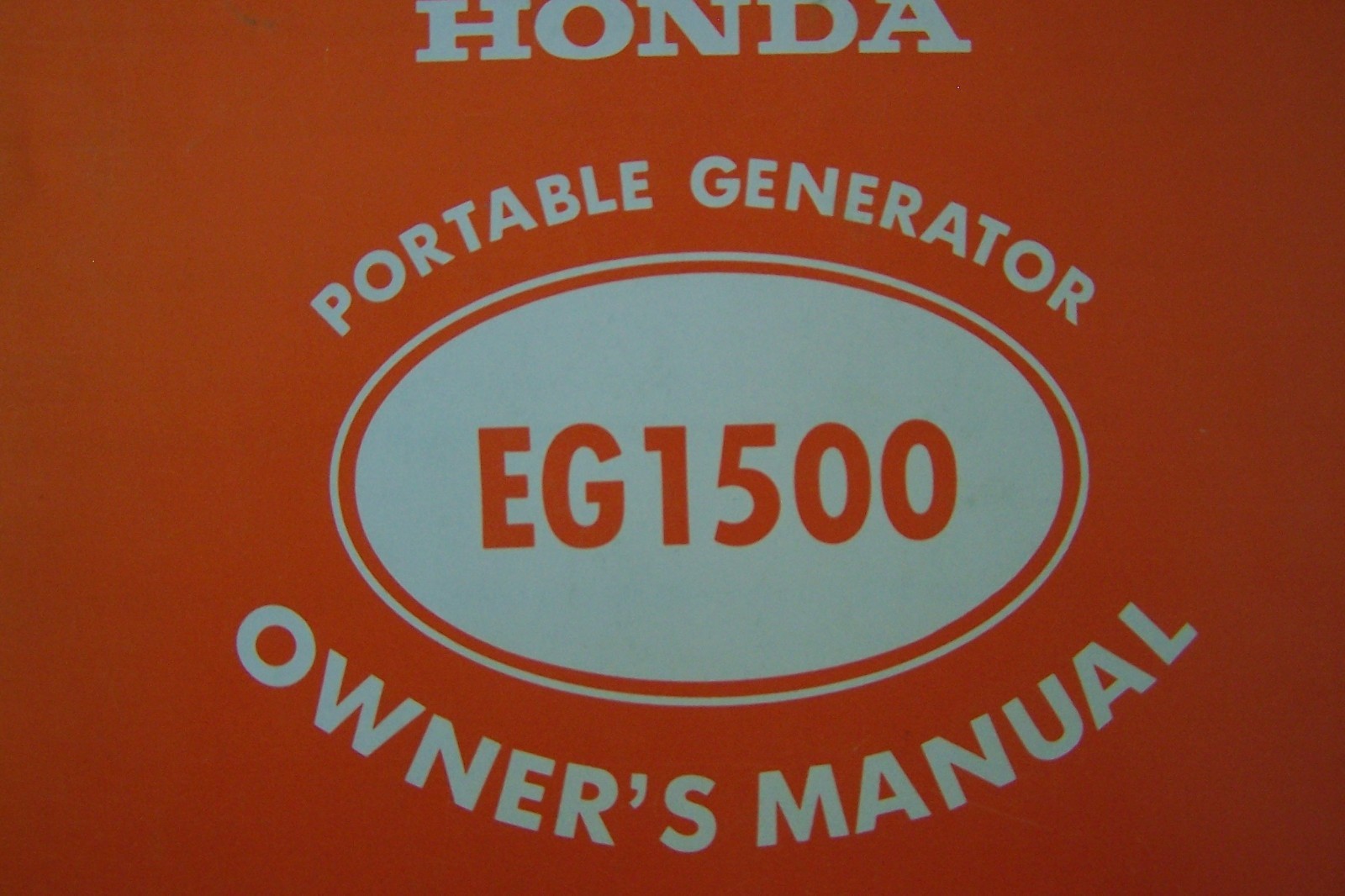 HONDA OWNER'S MANUAL FOR PORTABLE GENERATOR EG1500 | eBay