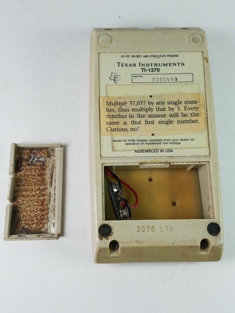 Vintage 1970s Texas Instruments Ti-1270 Calculator Still in Clamshell ...