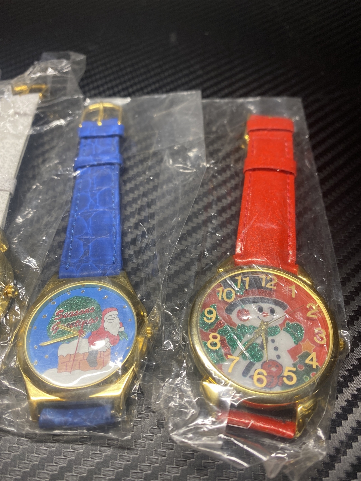 Lot of 4 NOS Vintage Christmas Wrist Watches. Santa & Snowmen. Multiple ...