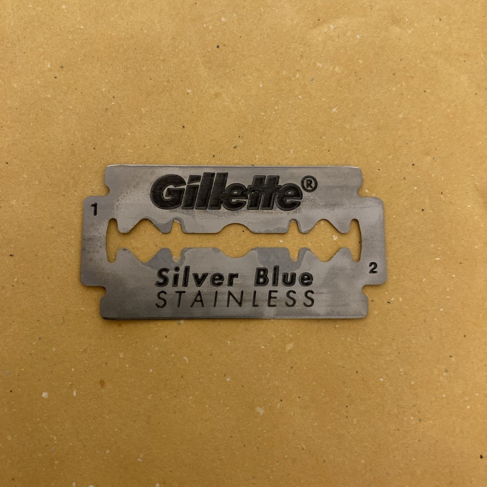 5 Double Edge Razor Blades, Gillette Silver Blue | eBay
