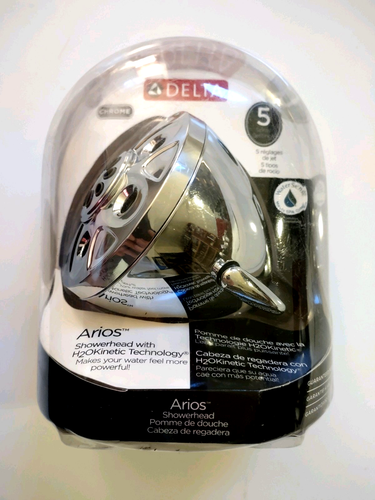 Delta Arios 5 Setting 2.0 Shower Head In Chrome with H20 Kinetic ...