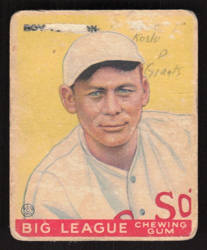 1933 GOUDEY ROY JOHNSON 8 POOR RC BASEBALL BOSTON RED SOX | eBay