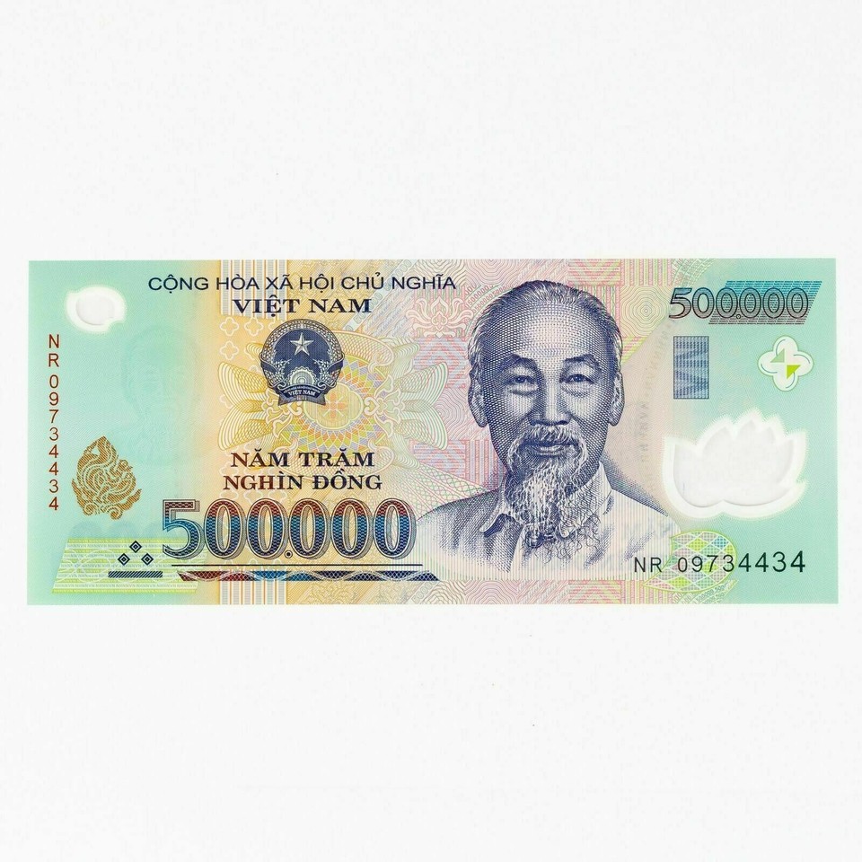 5 MILLION VIETNAMESE DONG - 10 x 500,000 VIETNAM CURRENCY NOTES POLYMER ...