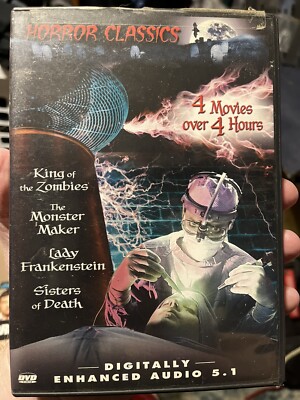 Horror Classics 4 Movie Set: King of the Zombies Monster Maker + More ...