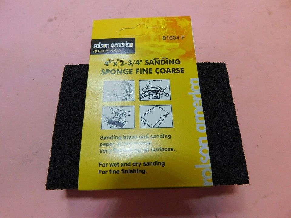 SANDING SPONGE FINE COARSE 4"x2-3/4" ---- BOX 23 | eBay