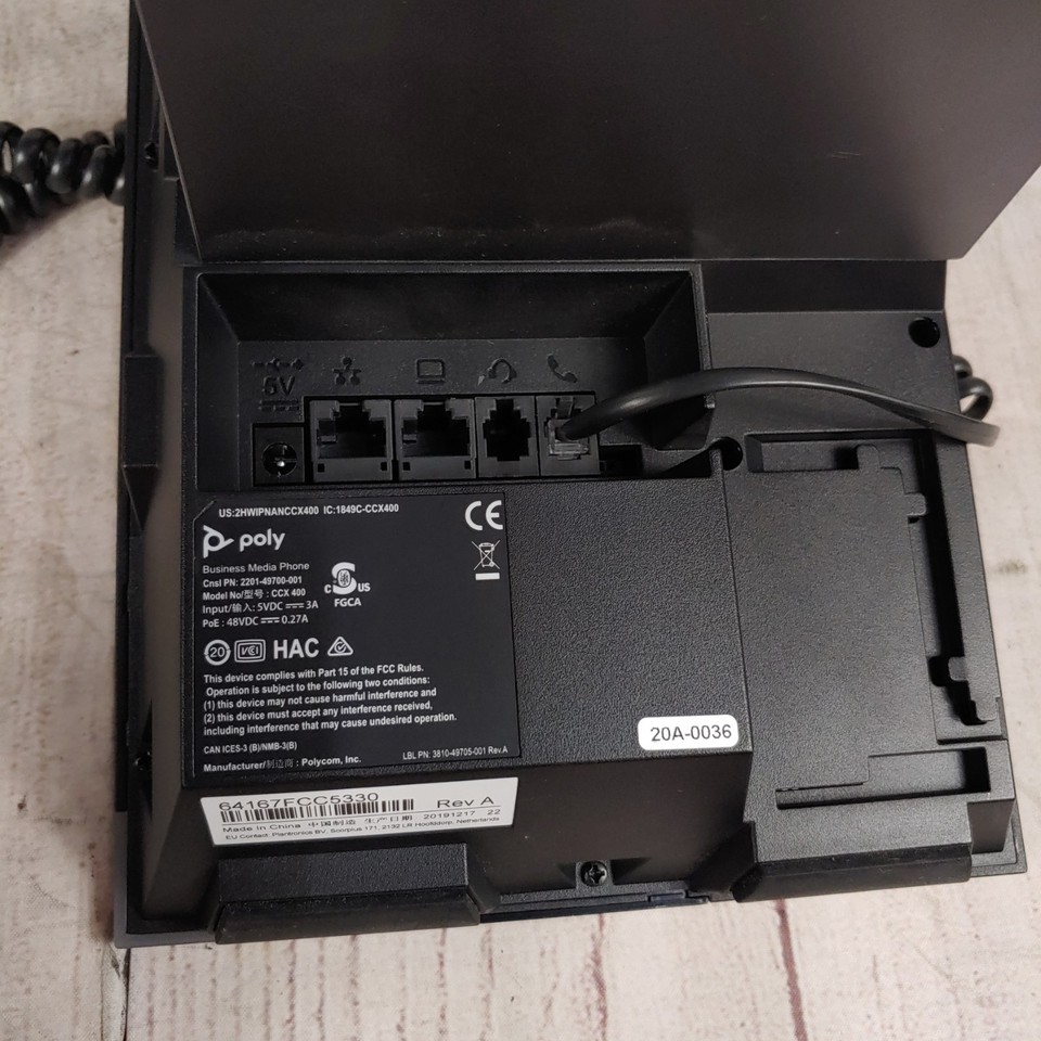 Polycom Poly CCX 400 - Desktop VOIP Phone - SIP IP 5" Touchscreen POE ...
