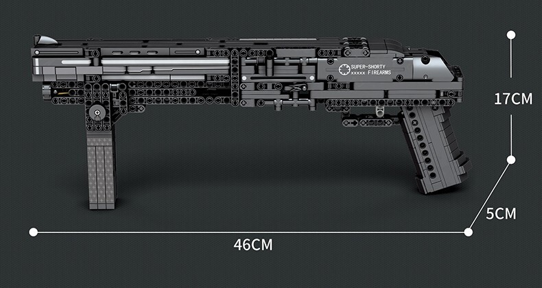 882pcs Military Weapon WW2 Super Shorty Gun Building Blocks Bricks Toys ...