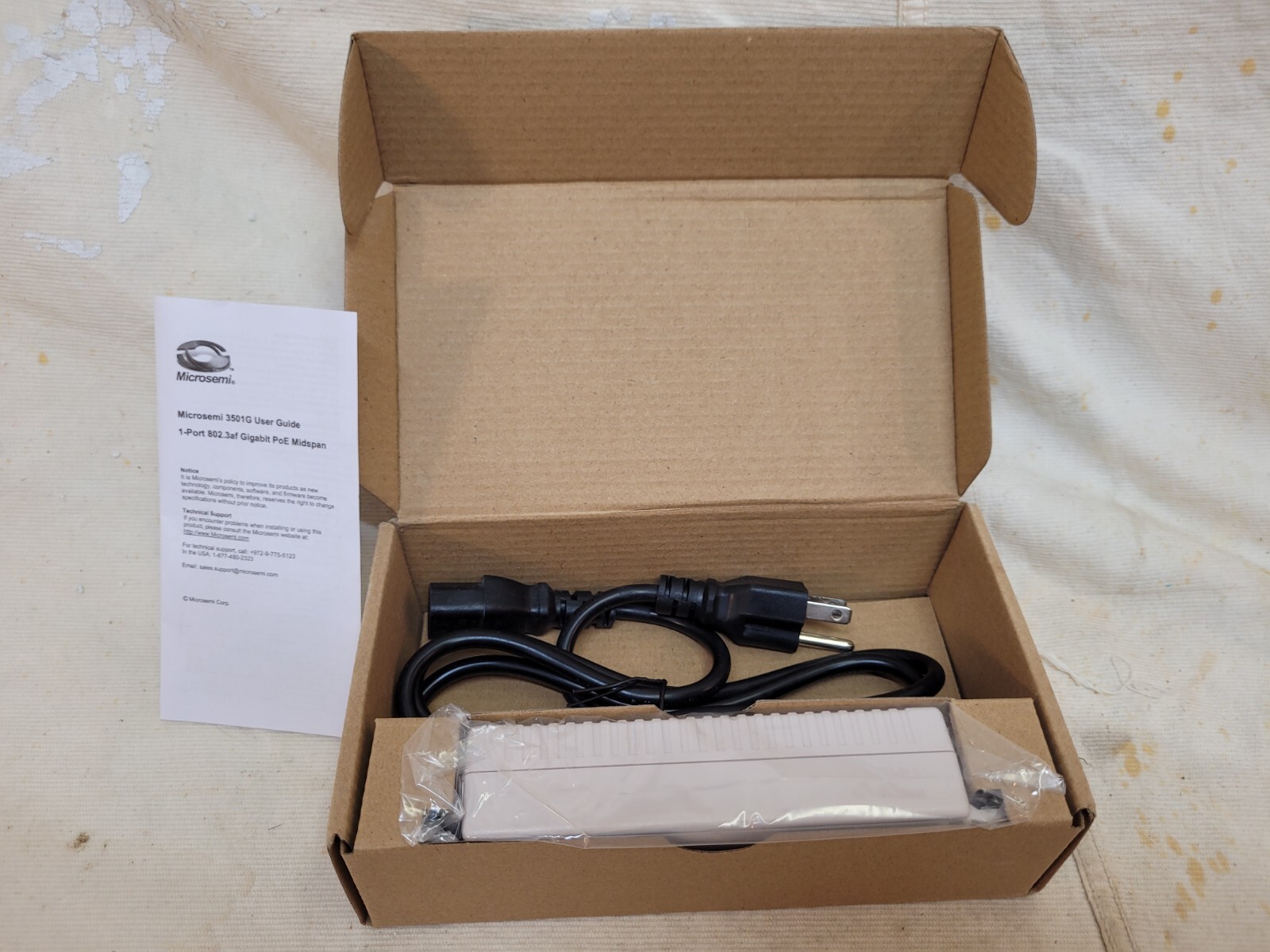 Microsemi PowerDsine 3501 Gigabit PoE Injector IEEE 802.3af PD-3501G/AC ...