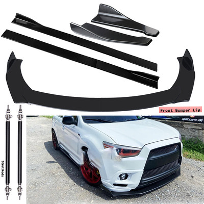 For Mitsubishi Outlander Front Rear Bumper Lip Spoiler Body Kit ...