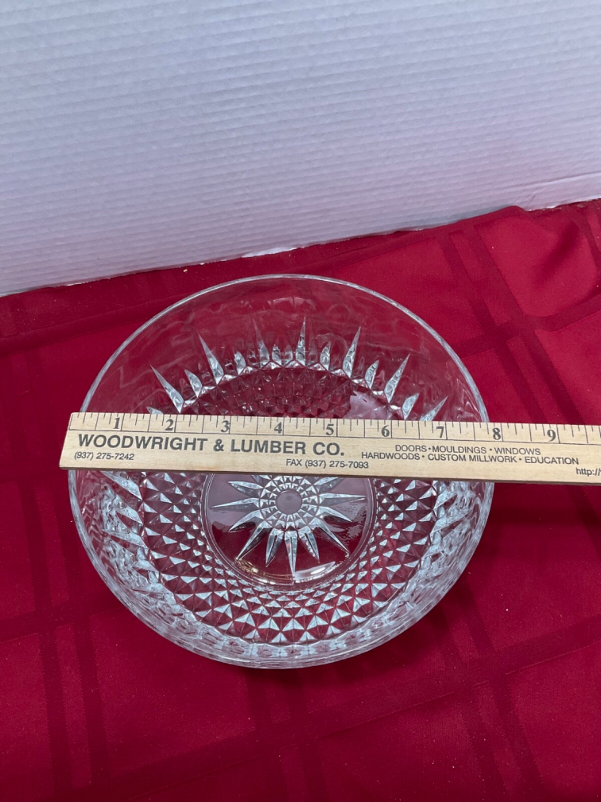 Vintage ARCOROC FRANCE Clear Glass Fruit Bowl Serving Bowl w/ Starburst ...