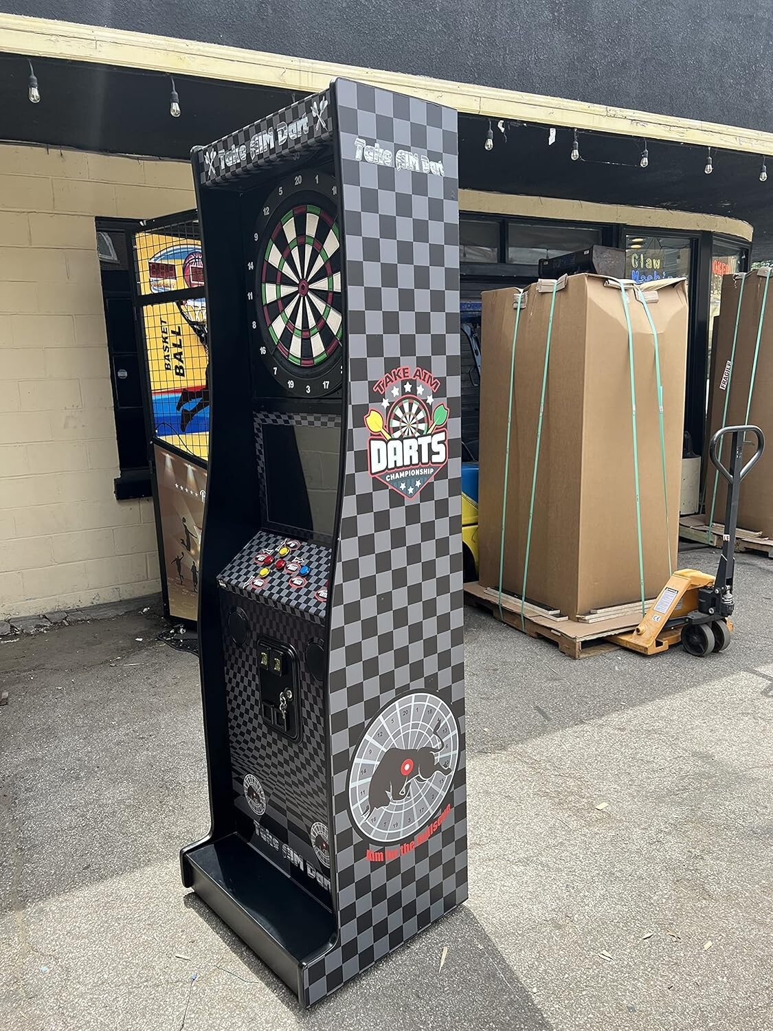 Take Aim Electronic Coin Operated Dart Board for commercial & home-Free ...