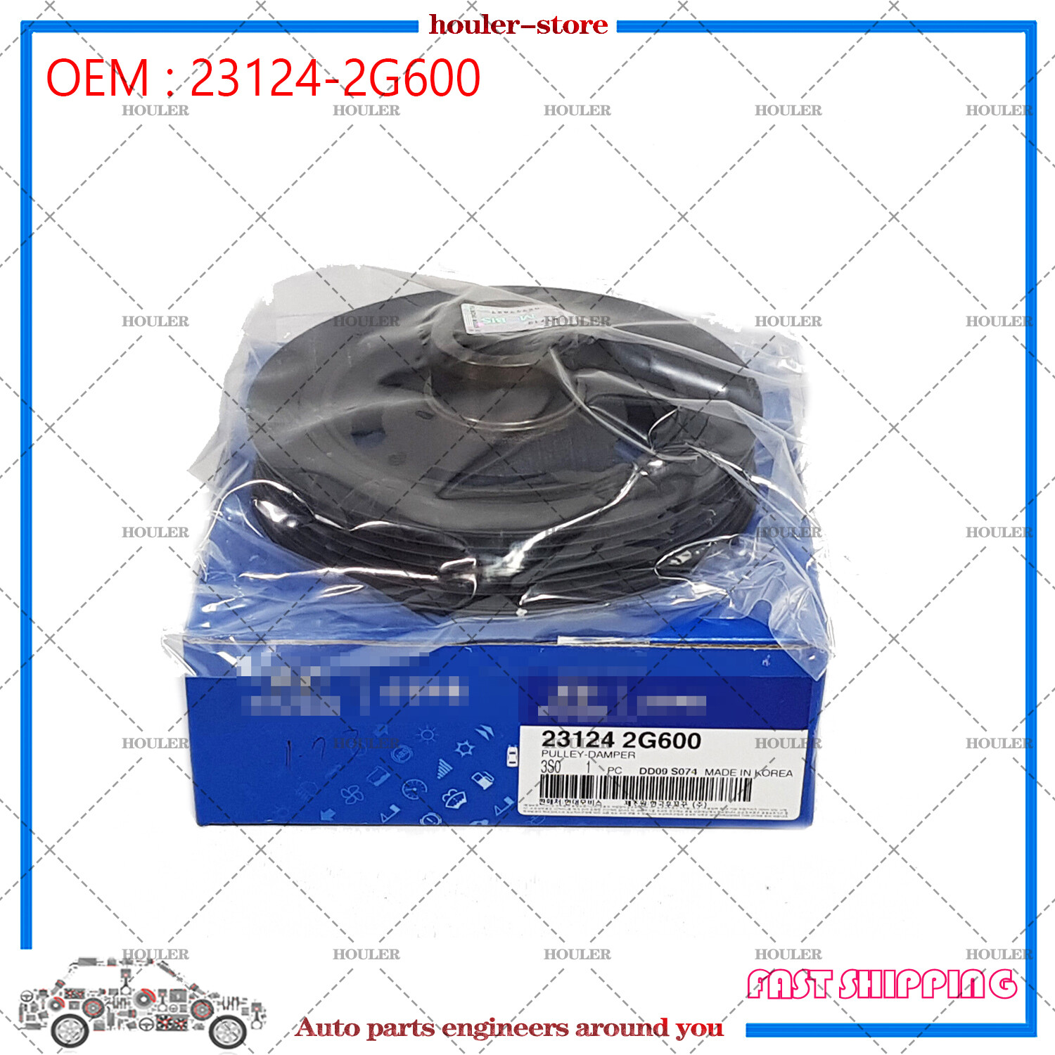 23124-2G600 Damper Pulley For Hyundai AZERA 2011- TUCSON SANTA FE 2010 ...