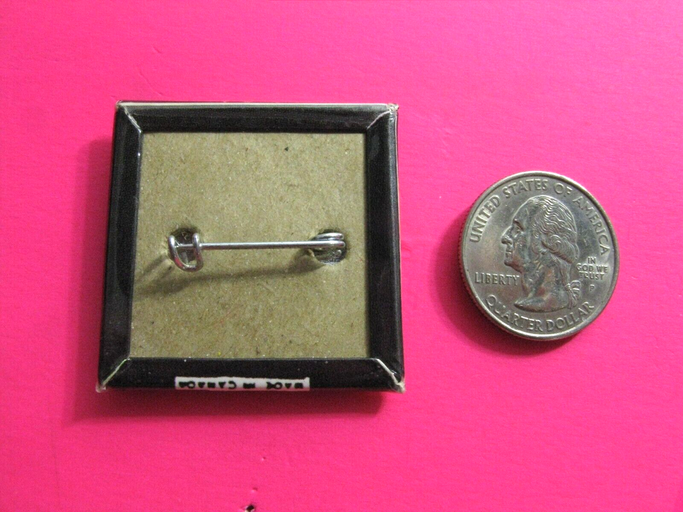 AC/DC VINTAGE SQUARE BUTTON PIN BADGE MADE IN CANADA HIGHWAY TO HELL ...