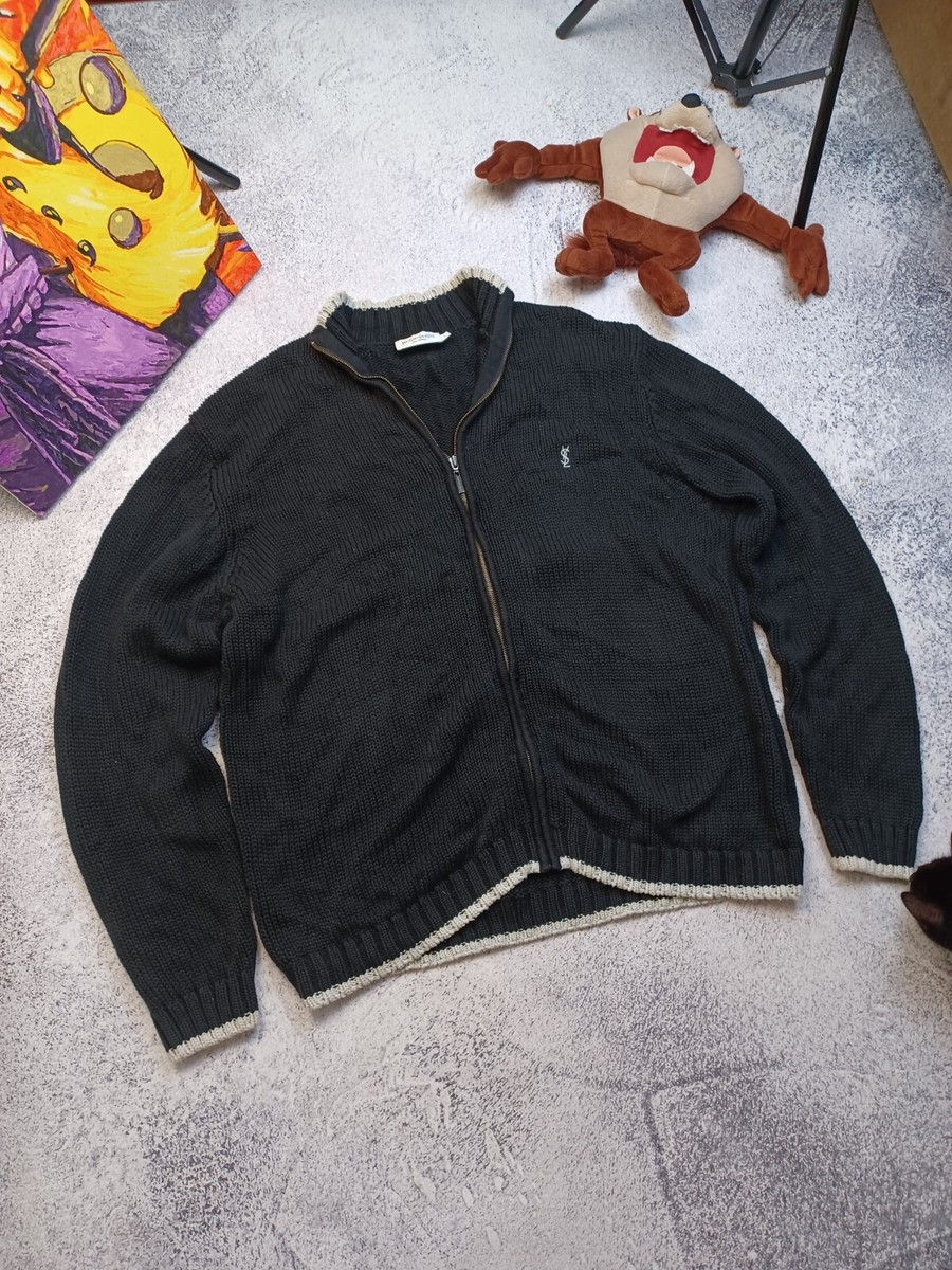 Vintage 90s YSL Yves Saint Laurent Zip Up Sweater | eBay Vintage 90s YSL Yves Saint Laurent Zip Up Sweater | eBay