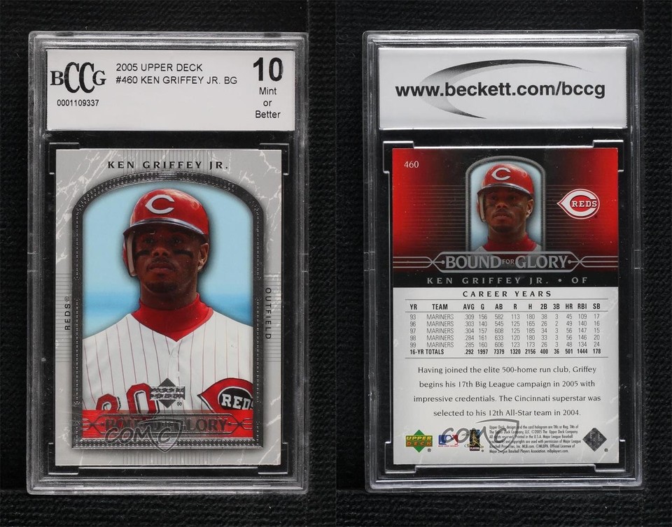 2005 Upper Deck Bound For Glory Ken Griffey Jr BCCG 10 Mint or Better ...