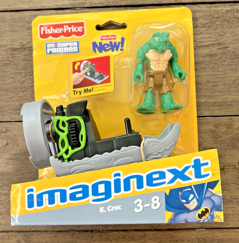 Fisher Price Imaginext DC Super Friends K. Croc Spinning Fan Swamp Boat ...