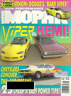 High Performance Mopar magazine May 1994 excellent condition Dodge ...