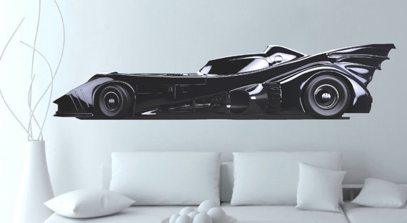Batman Wall Decal Kids Bedroom Batman Batmobile Car Wall Graphic ...
