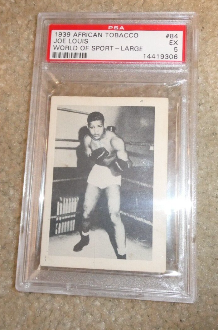 RARE PSA 5 1939 African Tobacco Card Boxer Joe Louis World of Sport ...