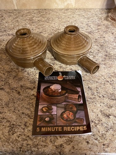 Stone Wave Microwave Cooker With Cookbook Set Of 2 | eBay