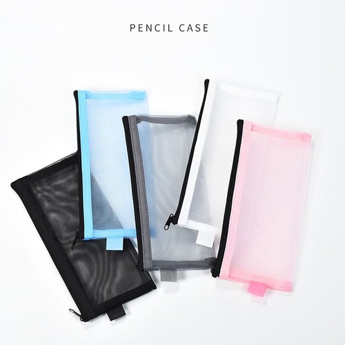 Zipper Transparent Stationery Bag Nylon Stationery Pouch Student | eBay
