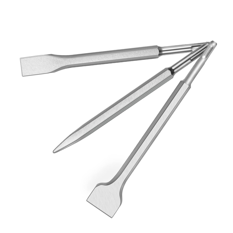 SDS-plus Hammer Drill Chisel Set, Rotary Hammer Bits Set,3PCS Including ...