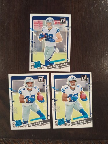 2023 Panini Donruss Rated Rookie RC Luke Schoonmaker Deuce Vaughn ...