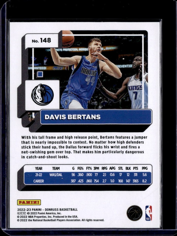 2022-23 Donruss #148 Davis Bertans Holo Laser Green | eBay