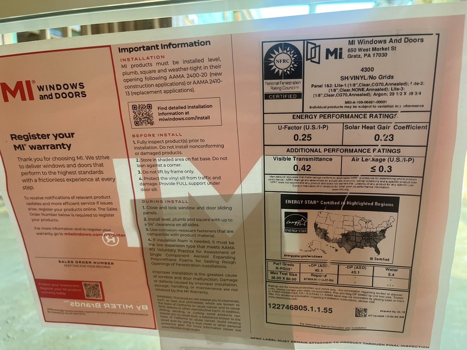 MI 4300 Series Single Hung Window | eBay