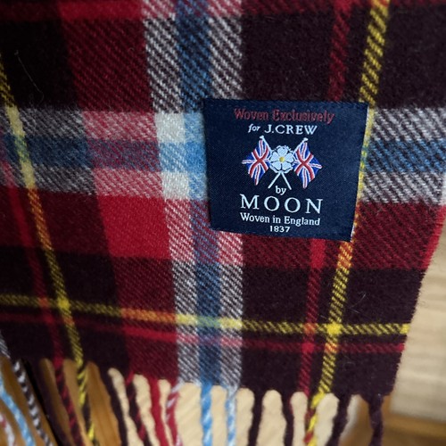 J.Crew & Abraham Moon Mill Collab Merino Wool Scarf Burgundy Unisex ...