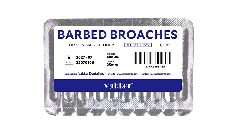 10/Pk Dental Endo Barbed Broaches Nerve Broach Files for Root Canal ...