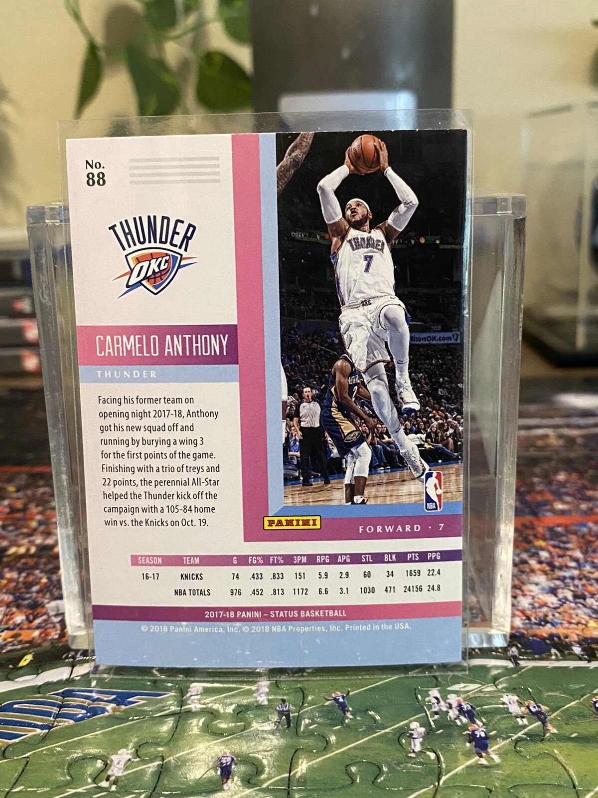 2017-18 Panini Status - Orange #88 Carmelo Anthony for sale online | eBay