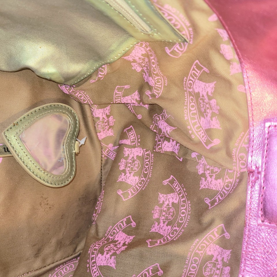 Vintage 2004 🩷 P&G Juicy Couture Metallic Pink RARE Y2K Tote Bag / Pet Carrier | eBay