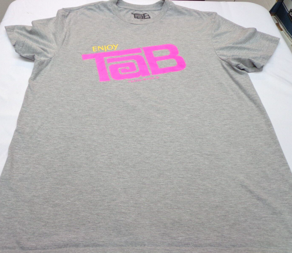 Enjoy TAB Gray with Pink Graphic T Shirt Size XL | eBay