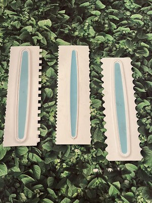 ATECO PLASTIC SILICONE CAKE COMBS (3) | eBay