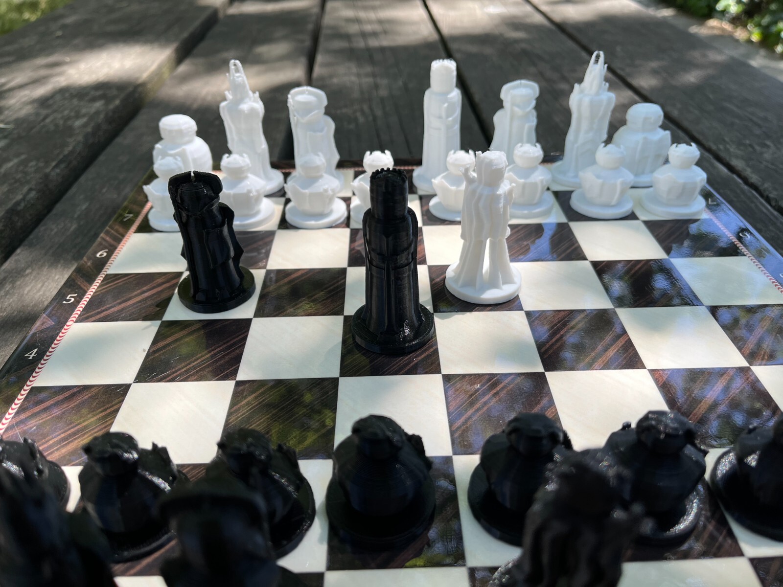 Lotr Chess Set w Lord of The Rings Chess Pieces - Custom Chess Set ...