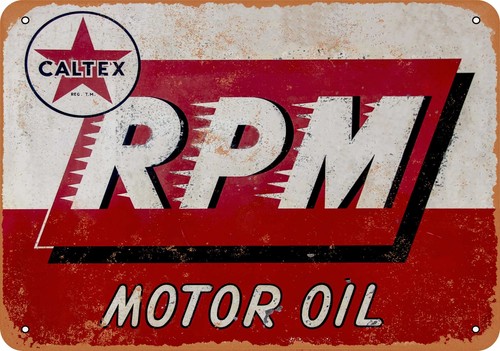 METAL SIGN - Caltex RPM Motor Oil -- Vintage Look | eBay