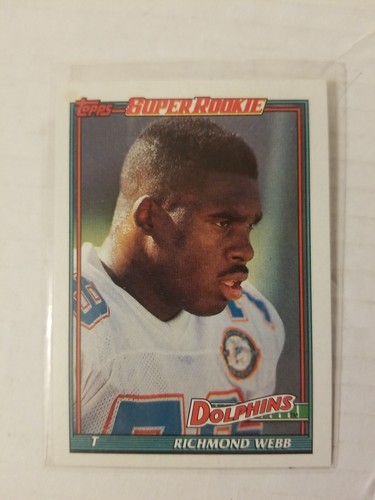 1991 Topps Football Card - #117 Richmond Webb (RC) - Miami Dolphins | eBay