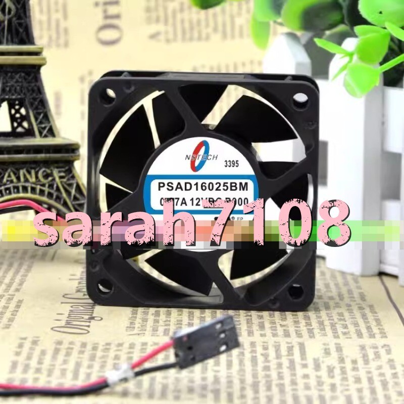 1PC NEW PSAD16025BM 6025 6CM 12V 0.27A 60*60*25MM S9 fan 2 cables #LM ...