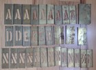 Vtg. Brass Stencils 2" Adjustable Lockedge Interlocking 32 Pieces ...