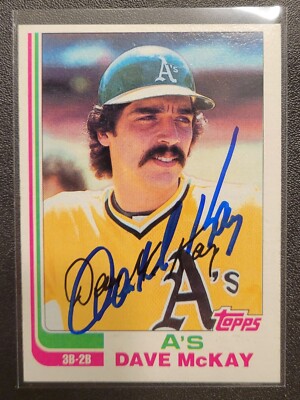1982 Topps Dave McKay #534 Oakland Athletics Twins Auto Autographed ...