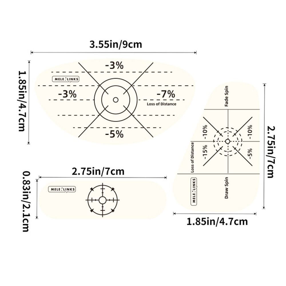 Training Aid Labels Impact Tape Swing Trainers Impact Aiming Stickers ...
