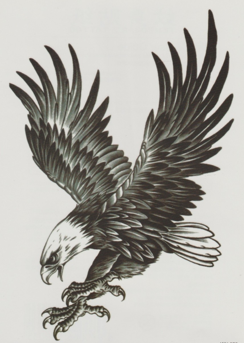 Soaring Eagle Tattoos Gold Flying Eagle Temporary Tattoo Free