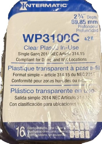 Intermatic WP3100C In-Use Weatherproof Receptacle Bubble Cover NEC ...