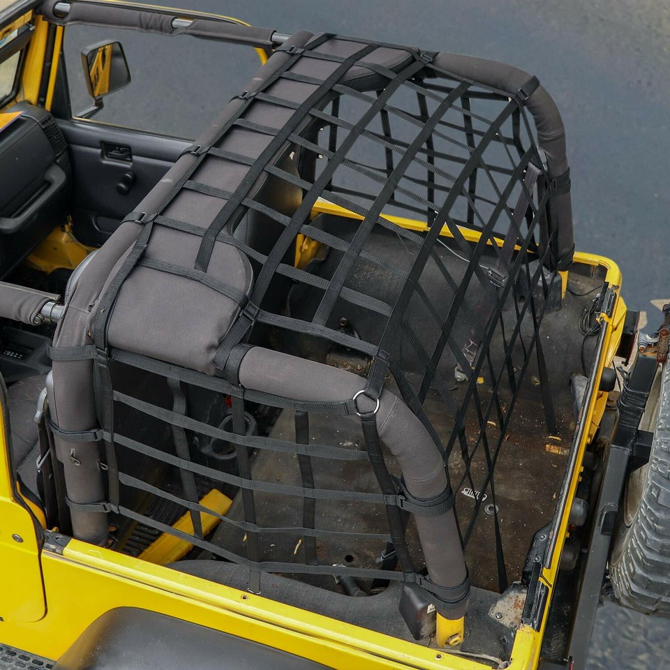 Mesh Roof Restraint Protective Cargo Trunk Net for Jeep Wrangler TJ ...
