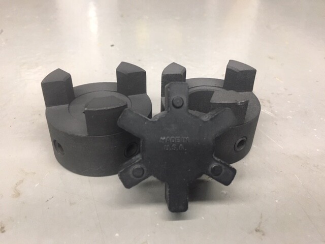 Lovejoy Flexible L075 Type Jaw Coupler & Rubber Spider Motor Shaft Hub ...