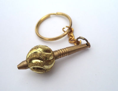 2 x Stylist Brass keychain india Hanuman's Gada keychain 2 pcs | eBay