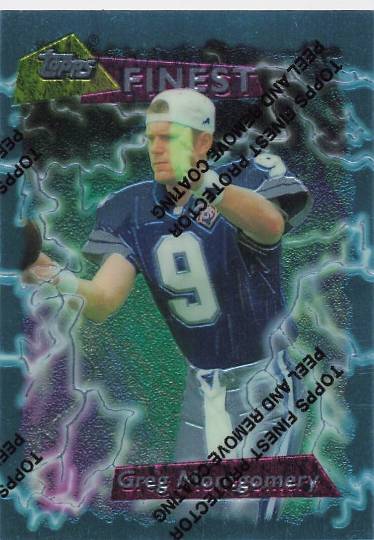 GREG MONTGOMERY 1995 TOPPS FINEST FOOTBALL #64 | eBay