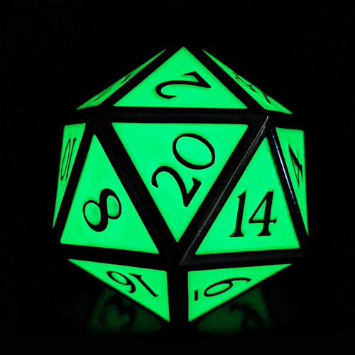 Giant Metal D20 II (Ghostly Seance) | 33mm TTRPG Game Die For DnD Games ...