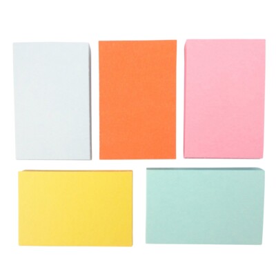 1000 Blank Flash Cards - Plain Index Revision Record Notes - 5 Colours ...